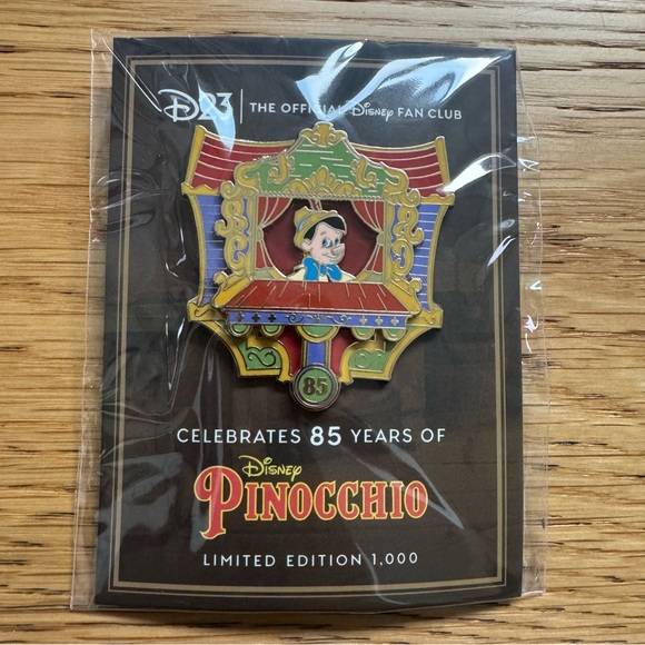 Disney | Jewelry | Disney D23 Exclusive Pinocchio 85th Anniversary Pin ...